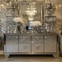 China Custom TV Stand Set Latest Design Mirrored TV Console Stand For Modern Luxury Home Decor And Living Room Wooden TV Stands for sale