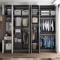 China Customized Modern 2 Door MDF Wooden Clothes Wardrobe For Bedroom Extendable Functional for sale