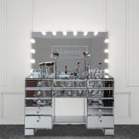 China Wooden Makeup Vanity Dressing Table Set With Drawer And Mirror In Customized Color Wood for sale