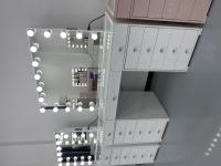 China Y Packing Modern Dressing Table With Light Mirror Bedroom Vanity Dresser Makeup Desktop Led Mirrors Set Drawers Dressers for sale