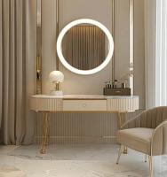 China Modern Luxury Bedroom Furniture Functional Bedding Room Set With Gold Plated Top And Marble Leather Ceramic Dressers for sale