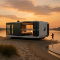 China Prefab House Luxury Hotel Modular Villa 2 Bedroom Prefab Homes Prefabricated Building Space Capsule Prefabricated Cabins for sale