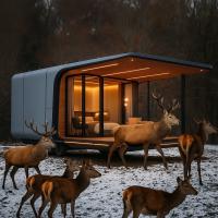 China Spain Hotel Space Capsule House 5 Star Steel Buildings Space Capsule Container Houses Commercial House Space Capsule for sale