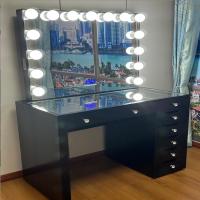 China Stock In US Bedroom Dressers Makeup Table Dressing Desk With  Mirror Girl Cosmetic Vanity for sale