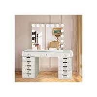 China Touch Screen Metal Frame 15 Bulbs Make Up Makeup Mirror With Lights Led Vanity Mirror for sale