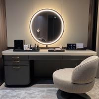 China Smart Furniture Modern Simple Multi Functional Princess Dressing Table Side Cabinet Vanity With Mirror Chair Smart Table for sale