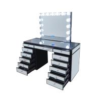 China Dressing Table Mirror Makeup Artist Table Modern Bedroom Storage Makeup Vanity Table for sale