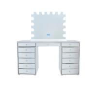 China Dressing Table Mirror Makeup Artist Table Modern Bedroom Storage Makeup Vanity Table for sale