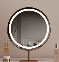 China LED Makeup Mirror with Smart Touch Buttons USB Charging Interface and PVC Backboard for Personal Beauty for sale