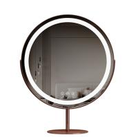 China LED Makeup Mirror with Smart Touch Buttons USB Charging Interface and PVC Backboard for Personal Beauty for sale