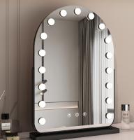 China Customizable LED Light Makeup Mirror with USB Charging for Barber Shop and Salon Vanity for sale