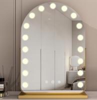 China Customizable LED Light Makeup Mirror with USB Charging for Barber Shop and Salon Vanity for sale