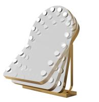 China Customizable LED Light Makeup Mirror with USB Charging for Barber Shop and Salon Vanity for sale