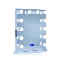 China Smart Makeup Mirror with LED Lights Temperature Display Time Display and 1 Year Guarantee for sale