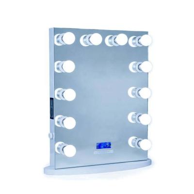 China Smart Makeup Mirror with LED Lights Temperature Display Time Display and 1 Year Guarantee for sale