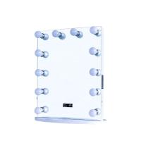 China Smart Makeup Mirror with LED Lights Temperature Display Time Display and 1 Year Guarantee for sale