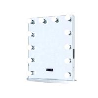 China Smart Makeup Mirror with LED Lights Temperature Display Time Display and 1 Year Guarantee for sale