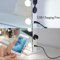 China 3 Color Light Adjustable Lighting Makeup Mirror with USB Charging Port for Vanity and Dressing Room for sale