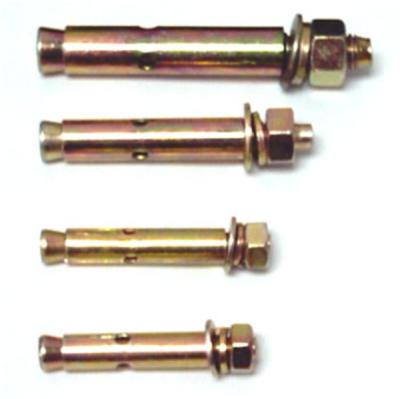 China Countersunk Head Yellow Zinc Coated Sleeve Anchor Bolts M3 M8 Carbon Steel for Construction Fastening for sale
