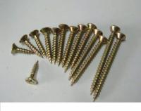 China DIN7505 Carbon Steel Chipboard Screw Countersunk Head M3-M6 Yellow Zinc Plated for sale