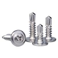 China CE Certified Zinc Plated Wafer Head Self Drilling Screws DIN7504 Size #4 to #14 for sale