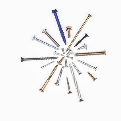 China DIN Standard Chipboard Wood Screws Grade 4.8 8.8 Zinc Plated Carbon Steel Stainless Steel Size 4 to 14 Length 9mm to 120mm for sale