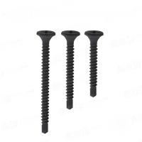 China Round Head OEM Screw Phosphated Drywall Self Drilling Screw Black for sale