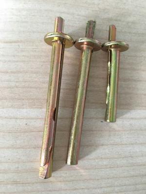 China Grade 8.8 High Tensile Anchor Bolt Round Head Yellow Zinc Plated M4-M8 for sale