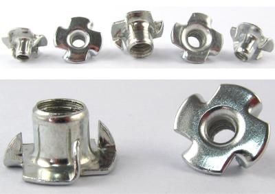 China M5 - M12 Metal Nut Cold Formed 4 Prong Tee Nut For Industrial Assembly for sale