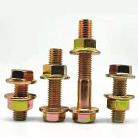 China Anti-Static Carbon Steel Hex Flange Head Bolt DIN6921 M5-M48 10mm-300mm High Tensile for sale