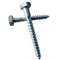 China DIN571 Zinc Plated Carbon Steel Coach Screw Lag Bolt M8 M10 M12 Hex Head for Wood Construction for sale