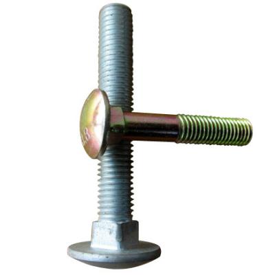 China Carbon Steel Carriage Bolt Square Neck Zinc Plated Grade 4.8 M5 M24 for Construction for sale
