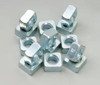 China Grade 4.6 Carbon Steel Square Nuts Zinc Plated M5 to M20 1/4 to 1/2 Inch OEM Secure Fastening for sale