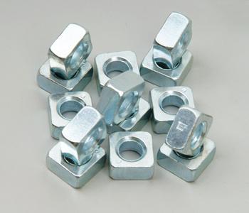 China Grade 4.6 Carbon Steel Square Nuts Zinc Plated M5 to M20 1/4 to 1/2 Inch OEM Secure Fastening for sale