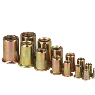 China ND809 Carbon Steel Rivet Nut Zinc Plated Heavy Duty Flat Head Industrial Fastener GOST for sale