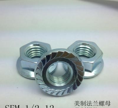China Carbon Steel Hex Flange Lock Nut M3-M64 Grade 8.8 Yellow Zinc Corrosion Resistant Fastener for sale
