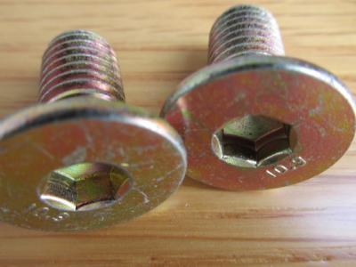 China DIN7991 Carbon Steel Hex Socket Bolt M10x20 Grade 10.9 for Heavy Machinery Assembly for sale