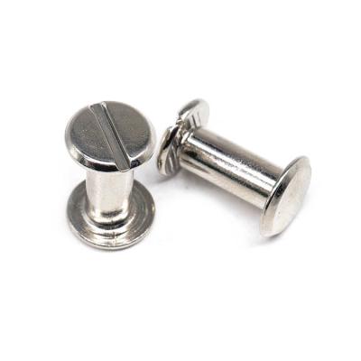 China Stainless Steel Flat Head Rivets Grade 4.8 6.8 Bright Finish for Album Ledger for sale