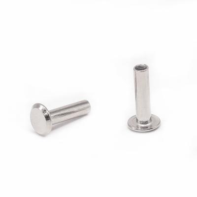China Class 4.8 6.8 Stainless Steel Aluminum Hollow Rivets Semi Tubular Flat Head Bright Finish Custom Fasteners for sale