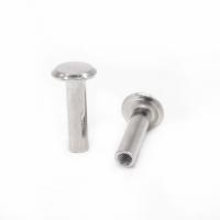 China Class 4.8 6.8 Stainless Steel Aluminum Hollow Rivets Semi Tubular Flat Head Bright Finish Custom Fasteners for sale