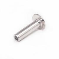 China Class 4.8 6.8 Stainless Steel Aluminum Hollow Rivets Semi Tubular Flat Head Bright Finish Custom Fasteners for sale