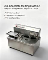 China 20L Capacity Chocolate Melting Machine with Digital Temperature Control and 304 Stainless Steel Construction for sale