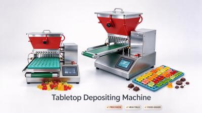 China Compact Food-Grade 304 Stainless Steel Tabletop Depositing Machine with 50 kg/h Production Capacity for Automatic Gummy Depositor Use for sale
