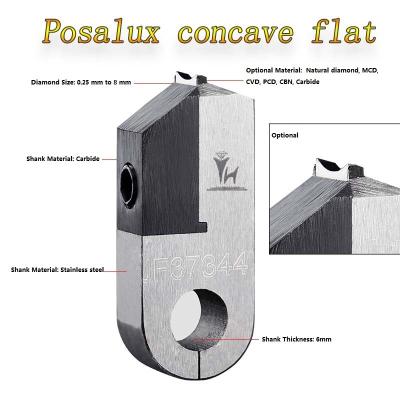 China Carbide Shank Concave Flat Shape Posalux Diamond Tools for sale