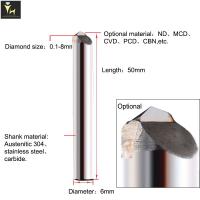 China Jewelry Making 0.25mm Diamond MCD Tools End Mill for sale
