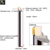 China Monocrystalline Synthetic 6mm Shank  CNC Diamond Tools for sale