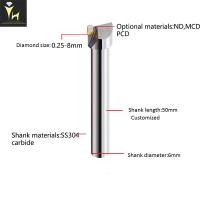 China CNC Machine 0.25mm MCD PCD Diamond Milling Tools for sale