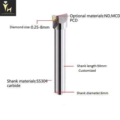 China CNC Machine 0.25mm MCD PCD Diamond Milling Tools for sale