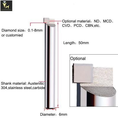 China Side And Flat Lining EyeFish Effect 1.5mm CNC Diamond Tools for sale