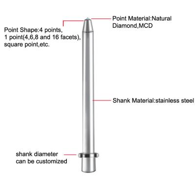 China NCD CVD Diamond Dull Pin For Making Dull Surface On Jewelry for sale